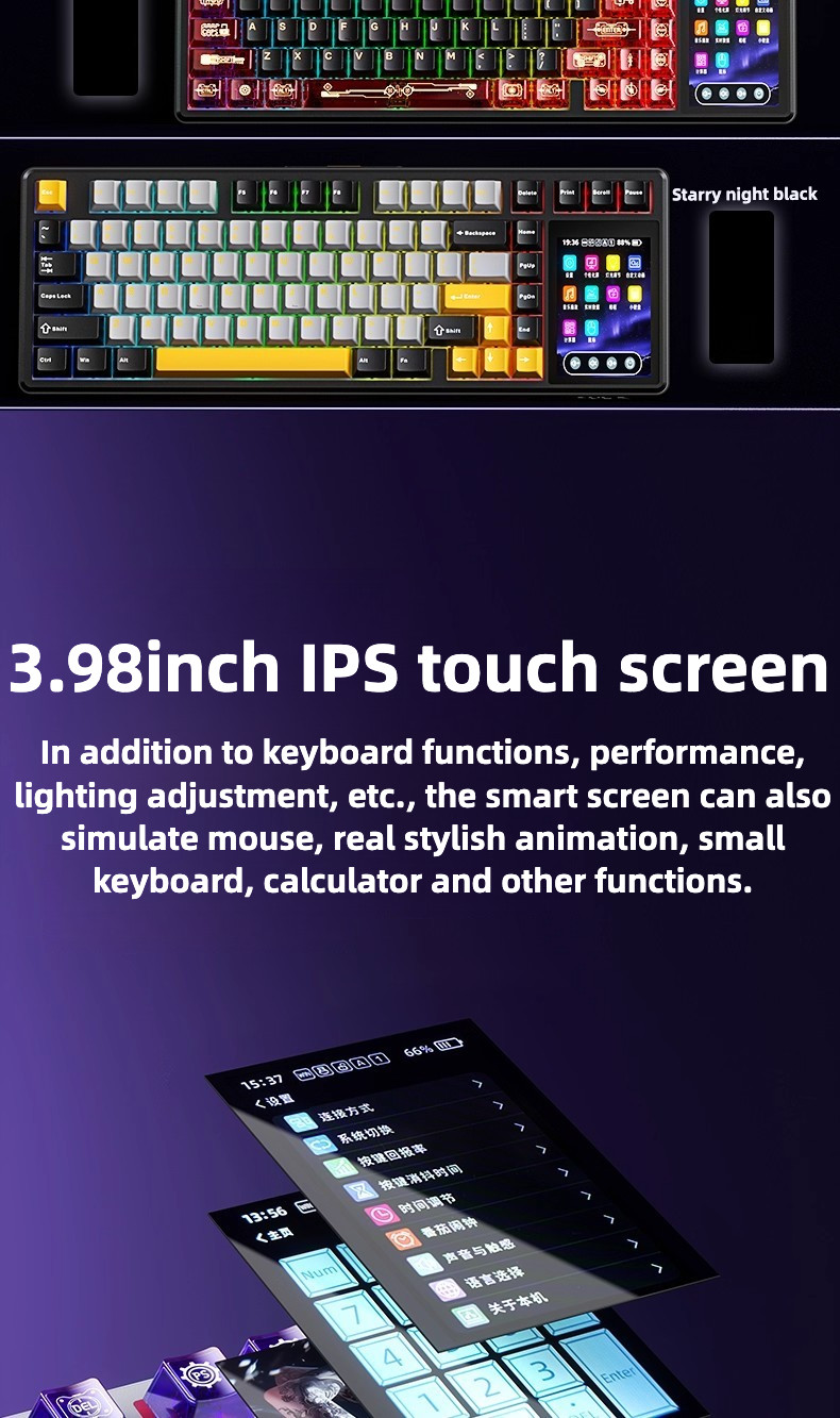 AULA L99 Mechanical Keyboard Wireless Tri-mode Customized Hot-swap ...