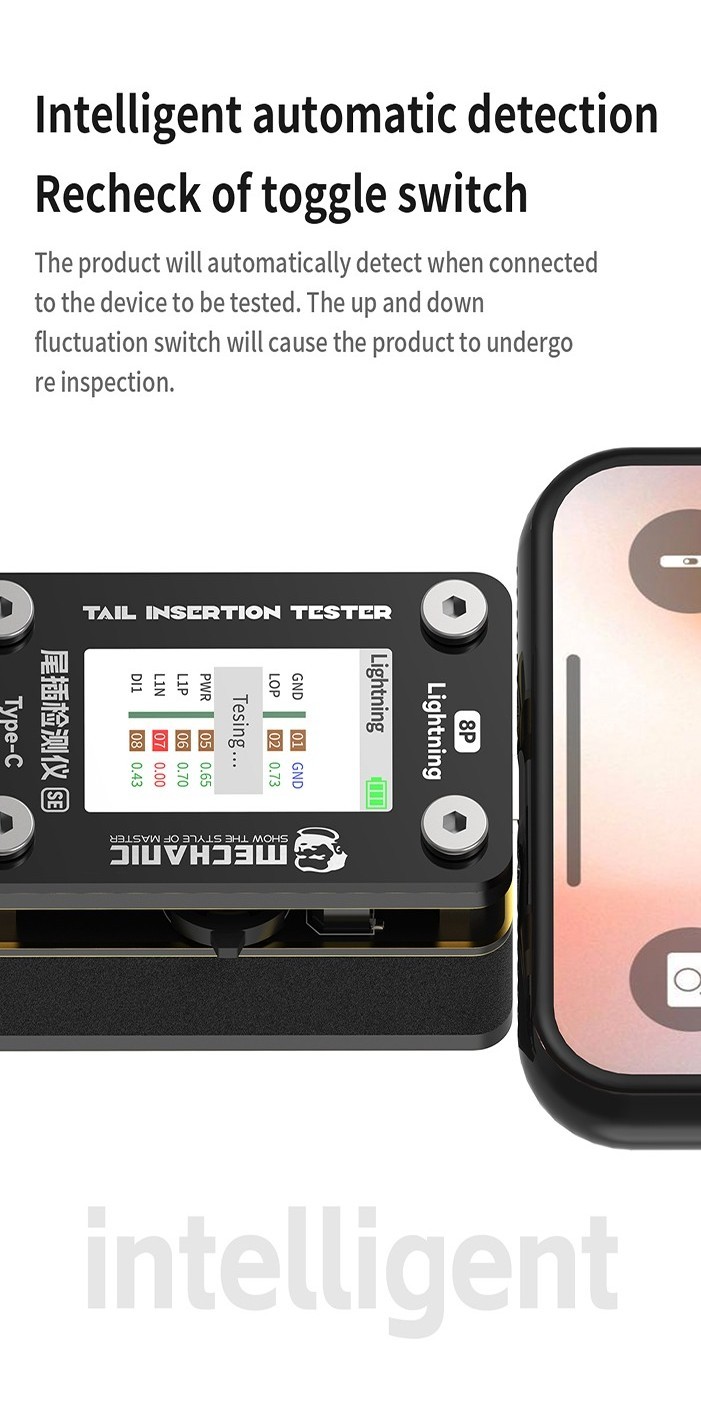 MECHANIC T824 SE Tail Insertion Tester Tail Insertion Detector Type-C ...