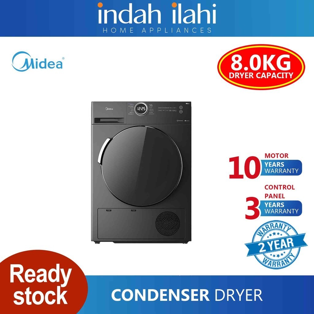 Midea Pengering Kondenser Smart Control Condensing Dryer (8KG ...