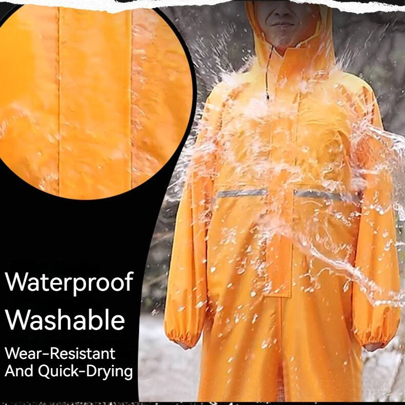 One Piece Rain Suit - Adult Full Body Raincoat Made for Outdoor ...