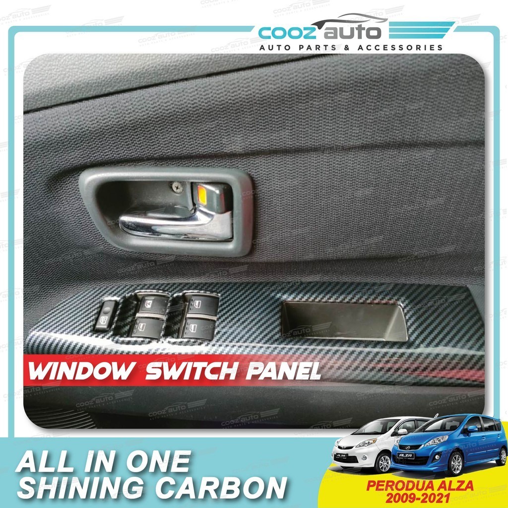 Perodua Alza 2009 - 2021 Shining Carbon Car Steering Door Bowl Handle ...