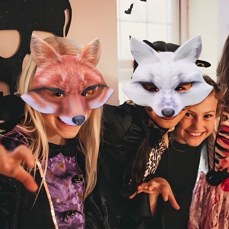 Halloween Plush Luminous Mask - Plush Rabbit Halloween Party Cosplay ...