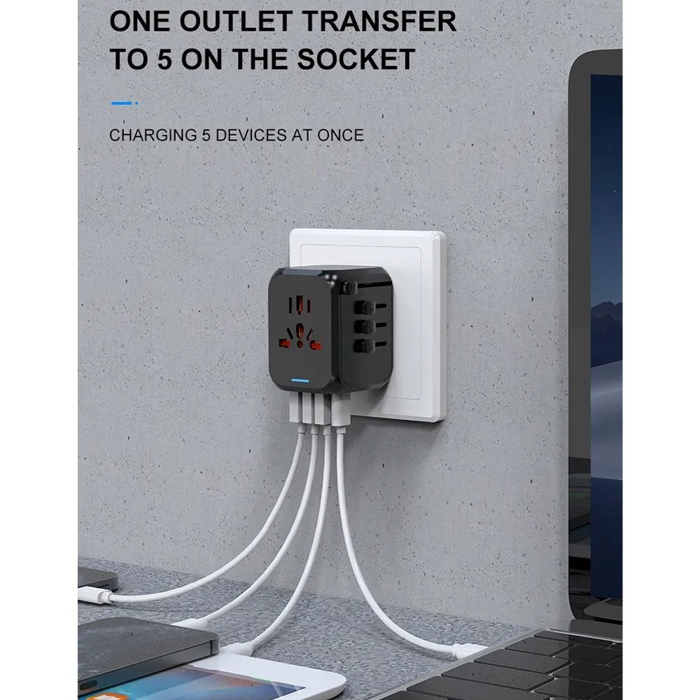 GLINK Universal International Travel Plug Adapter with Multiple USB ...