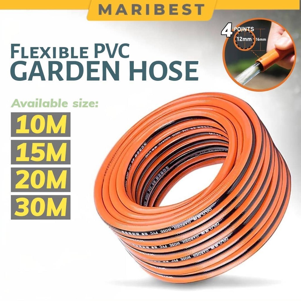 10M 15M 20M 30M Flexible PVC Garden Hose Getah Paip Gulung Getah Paip ...