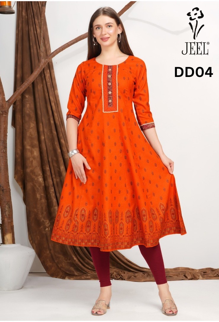 JEEL Anarkali Gown for Casual and Traditional Wear Tops Only DD Series ...