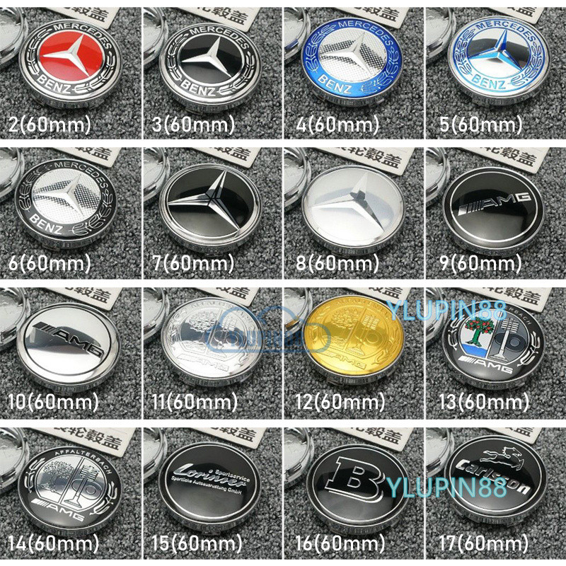 4pcs Mercedes Car Wheel Center Hub Caps Cover 60mm 68mm 75mm Auto ...