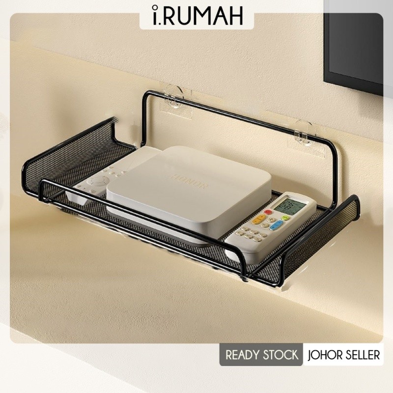 【i.Rumah】Wall Mounted Wi-Fi Router Shelf TV Set-Top Storage Boxs ...