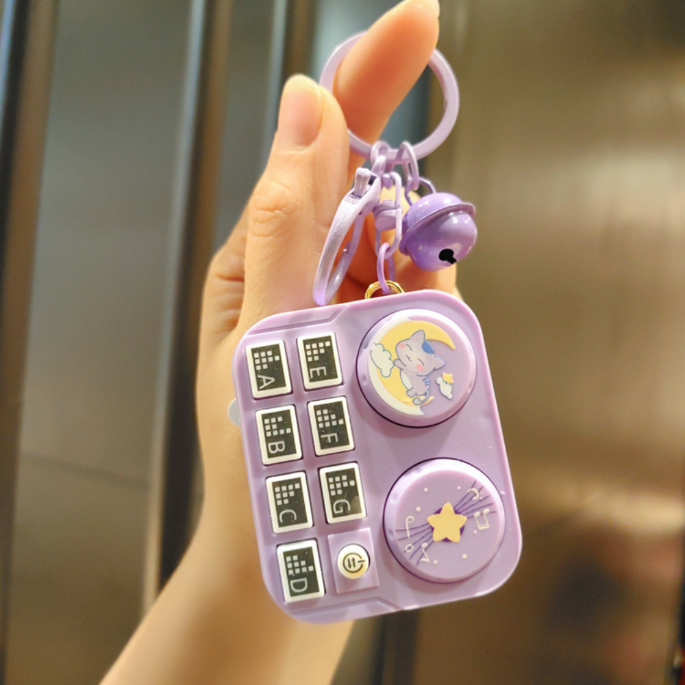 Creative Funny DJ Machine Music Luminous Keychain Sound Stress Relief ...