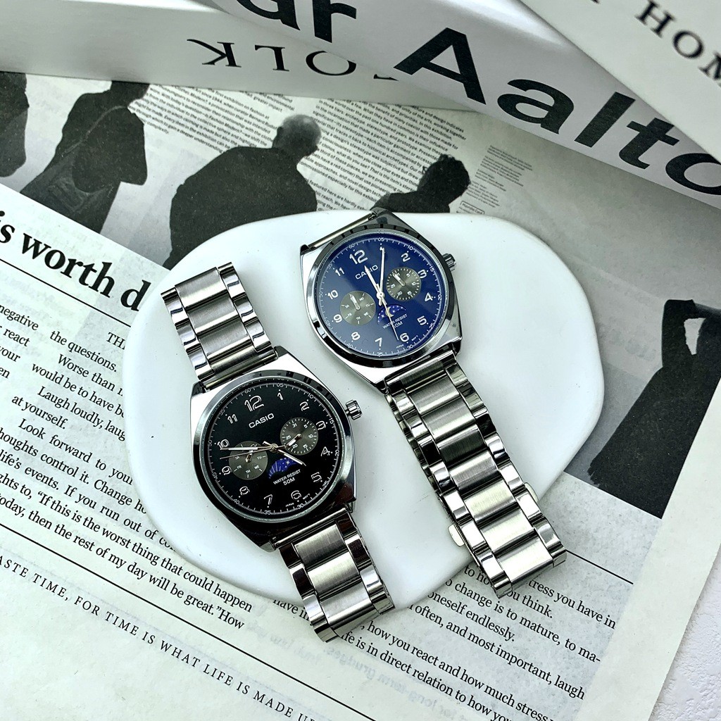 NEW！Casio large disc dial watch for both men and women, fashionable and ...