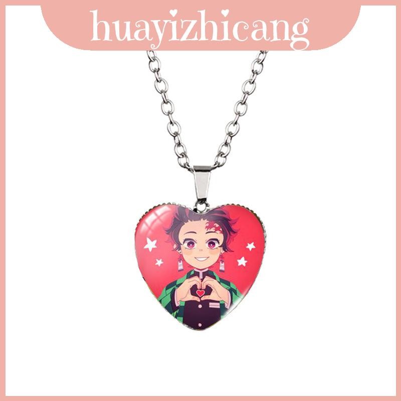 Shaped Eye-catching Heart Necklace From Demon Slayer With Vibrant ...