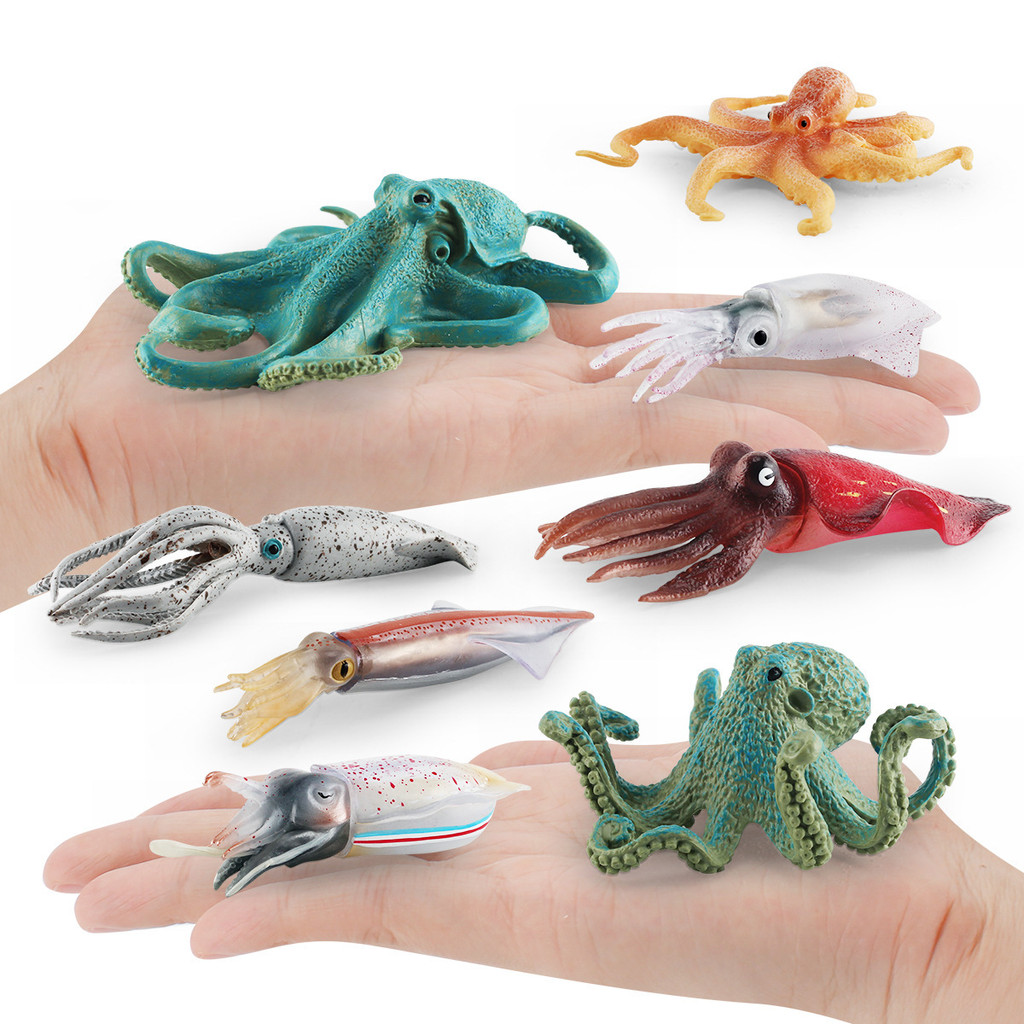 Oceanic Detailed Squid And Octopus Models Perfect For Educational And ...