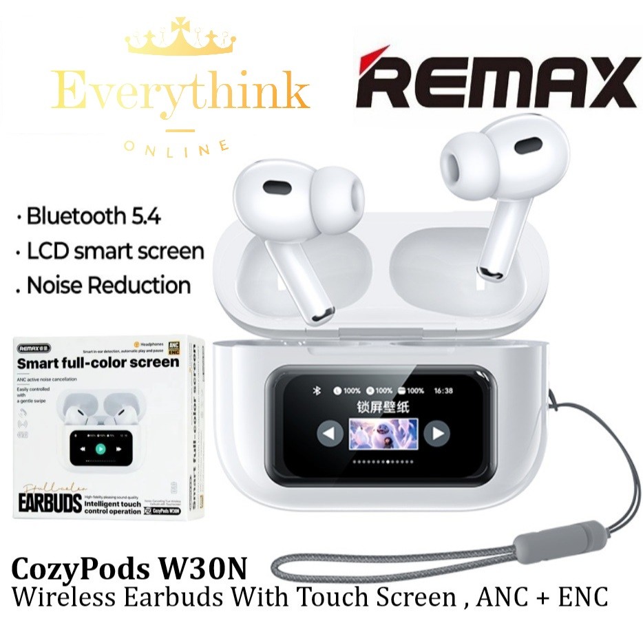 REMAX COZYPODS W30N WIRELESS TWS EARBUDS WITH NOISE CACELLING ANC + ENC ...