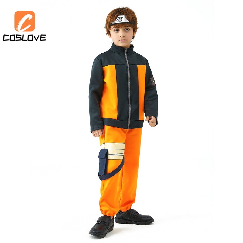 Anime NARUTO Uzumaki Naruto Cosplay Clothing Full Set Costume Suit For ...