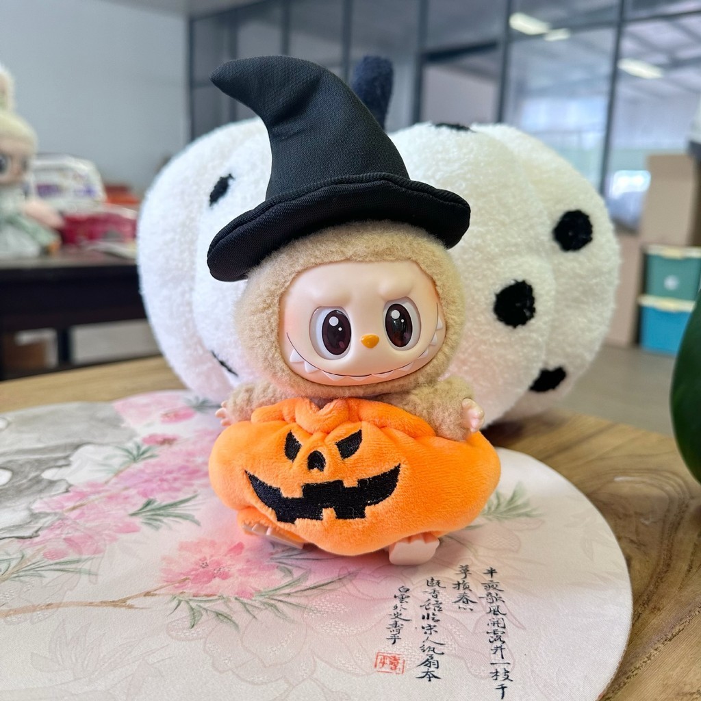 Halloween Pumpkin Clothes For 17cm Labubu Doll Clothes Fashion Doll Bat ...