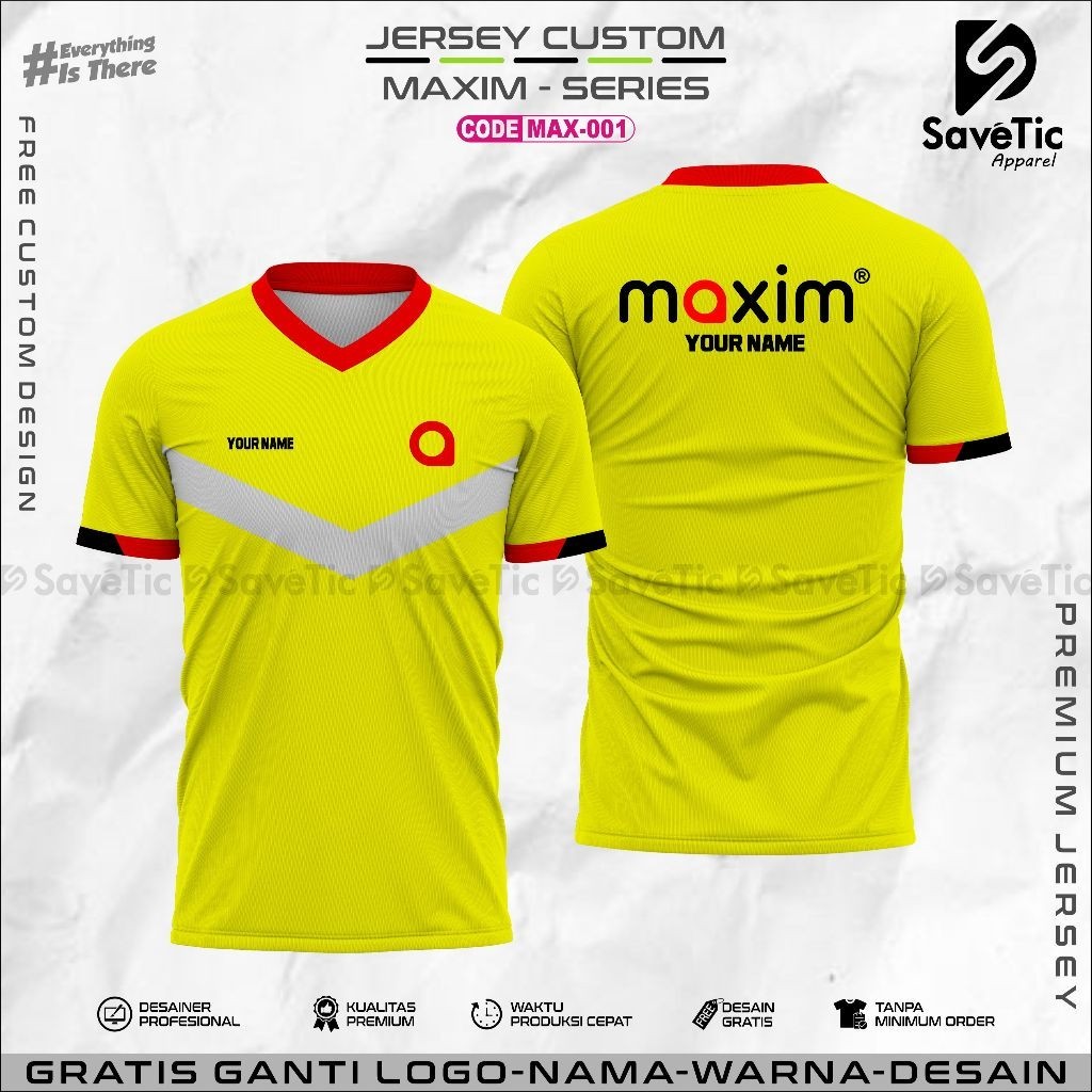 BAJU KAOS JERSEY MAXIM FULL PRINTING SUBLIM CUSTOM | Shopee Malaysia
