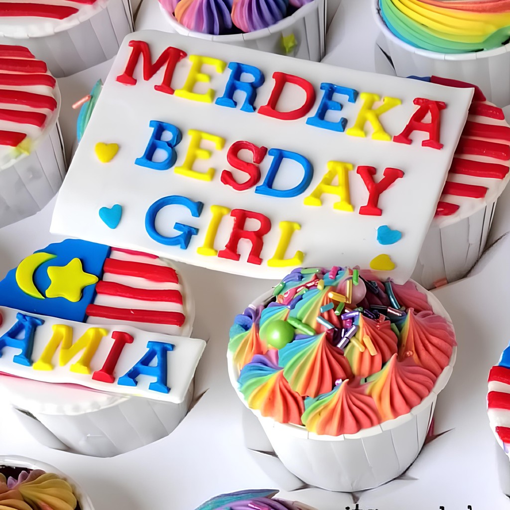 Merdeka Cake Topper Sprinkles Decoration Topper Cake Hiasan Merdeka ...