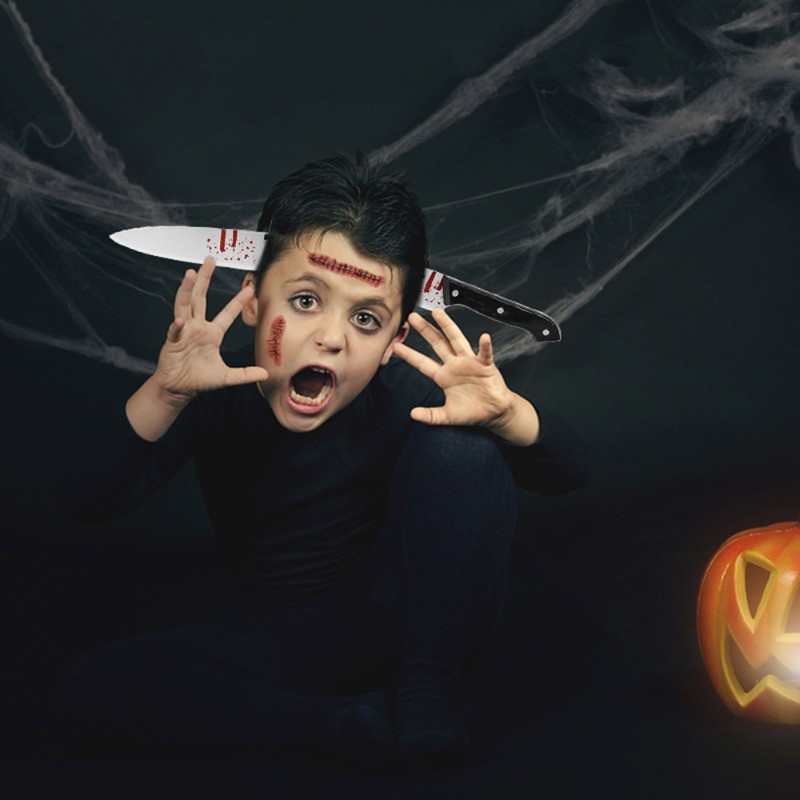 Horror Halloween Fake Bloody Ax Saws Knife Gothic Hair Hoop Headband ...