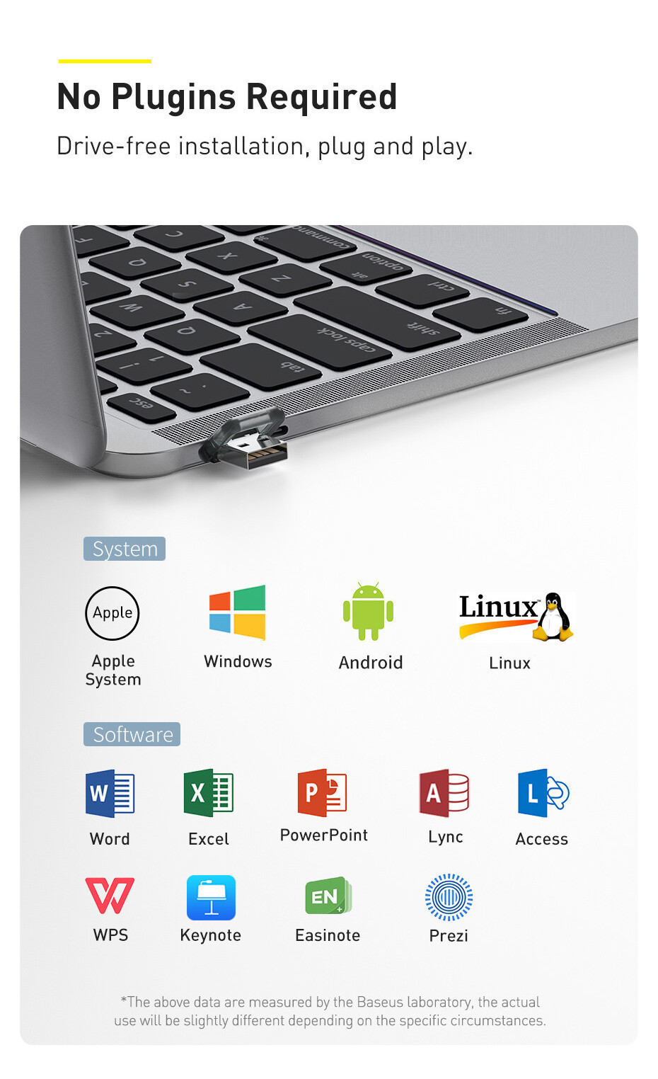 Baseus Red Laser Remote Controller Presenter Wireless Pen 2.4Ghz Type C ...