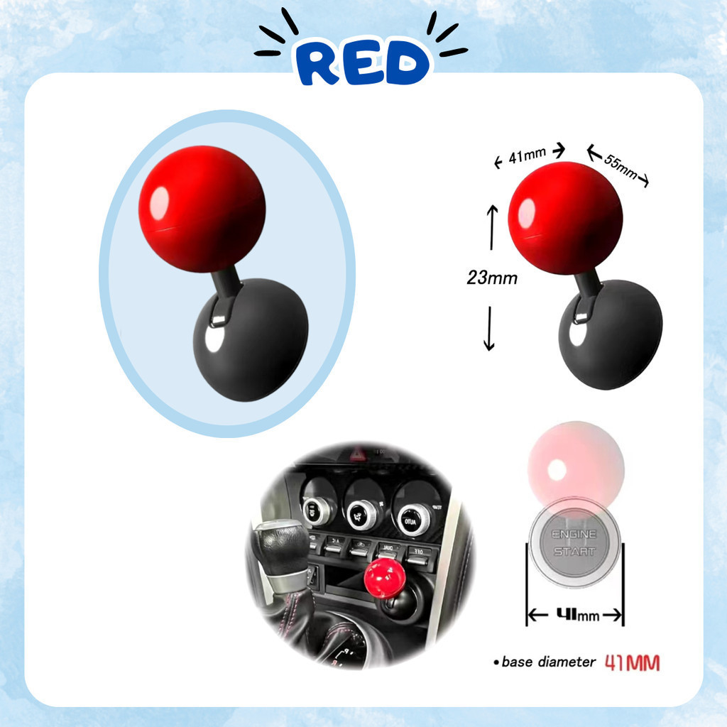 Car Ball Shape One-button Start Lever Car Start Button Cover Bentuk ...