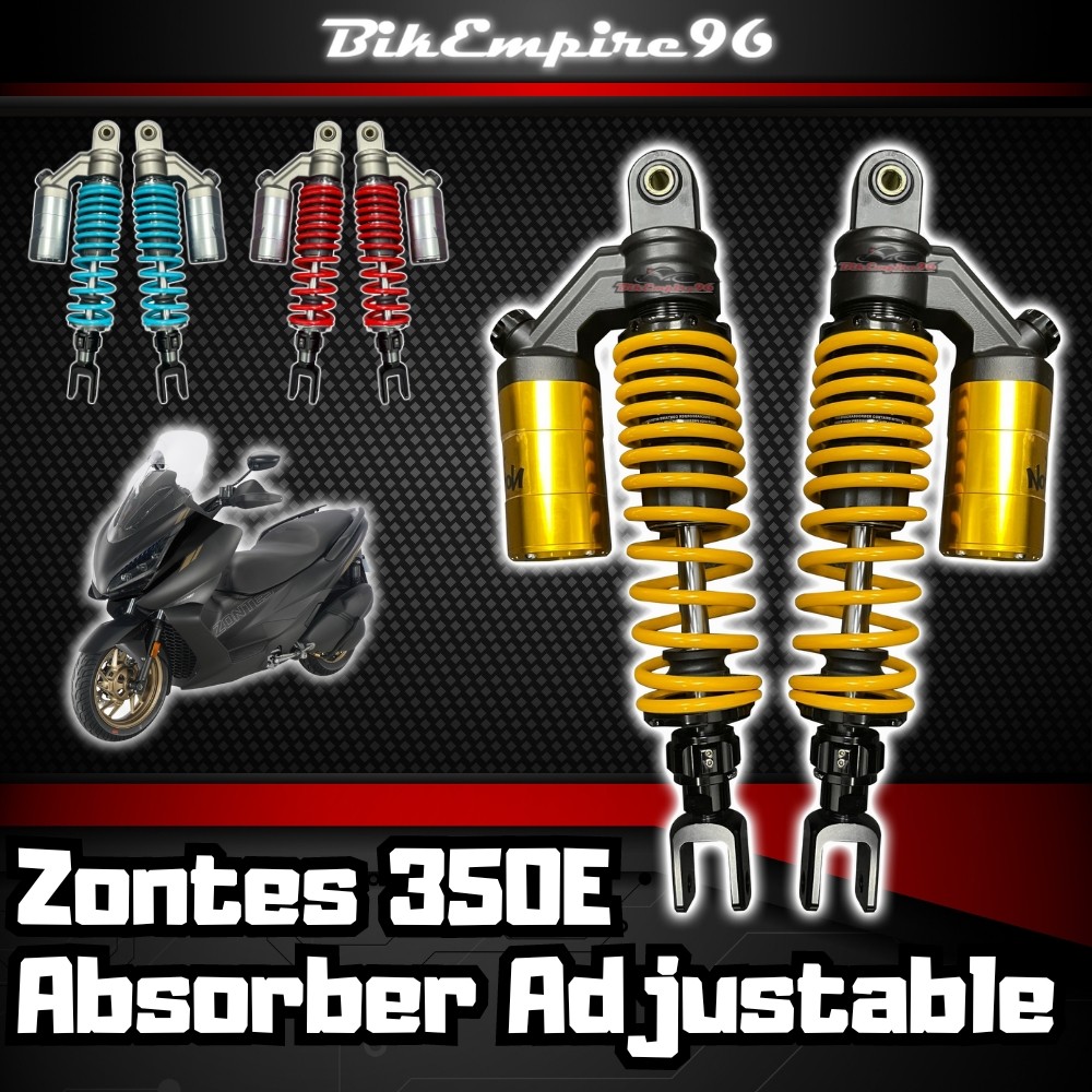 Zontes 350E Motorcycle Rear Shock Absorber 350mm Rebound Adjustable ...