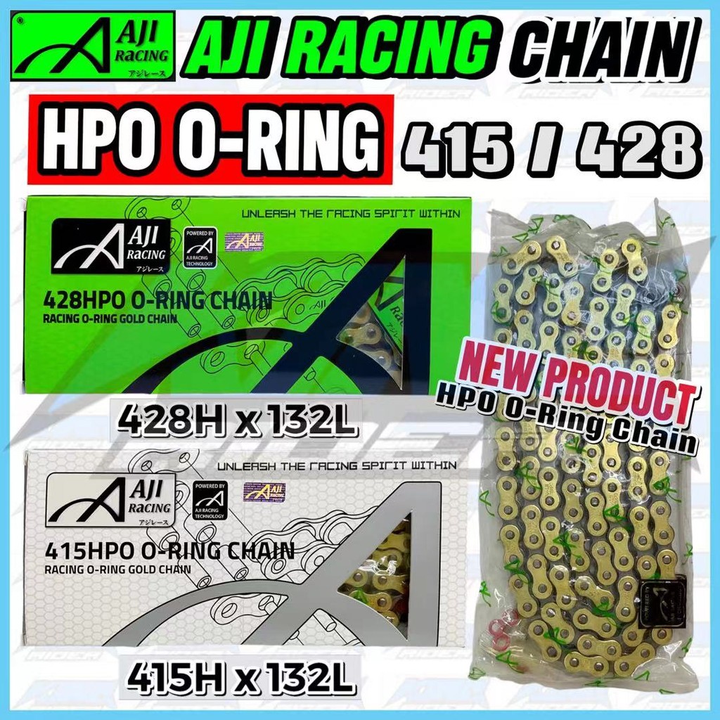 AJI Racing Rantai Motor ORIGINAL 415H / 428H HPO O-Ring Chain Gold ...