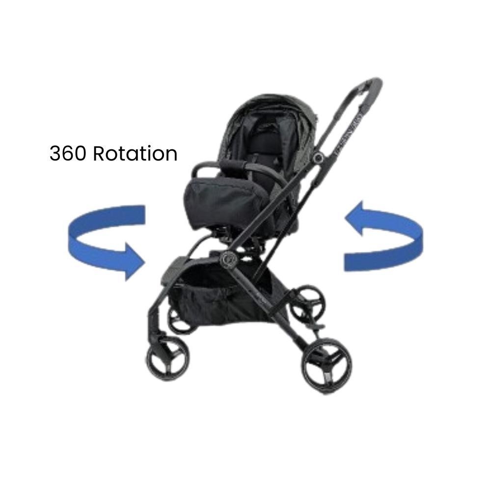 Fairworld Dual-Face Stroller EZ-Spin 360 - Grey [1 YEAR WARRANTY ...