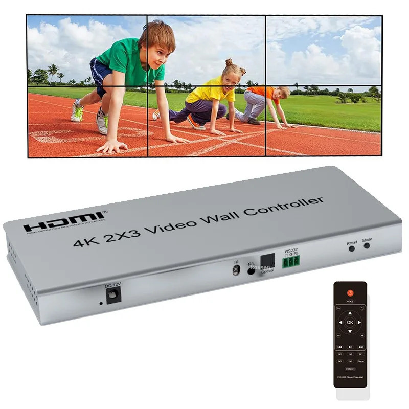 4K Video Wall Controller 2x3 HDMI TV Wall Processor 2x3 2x2 3x2 6 ...