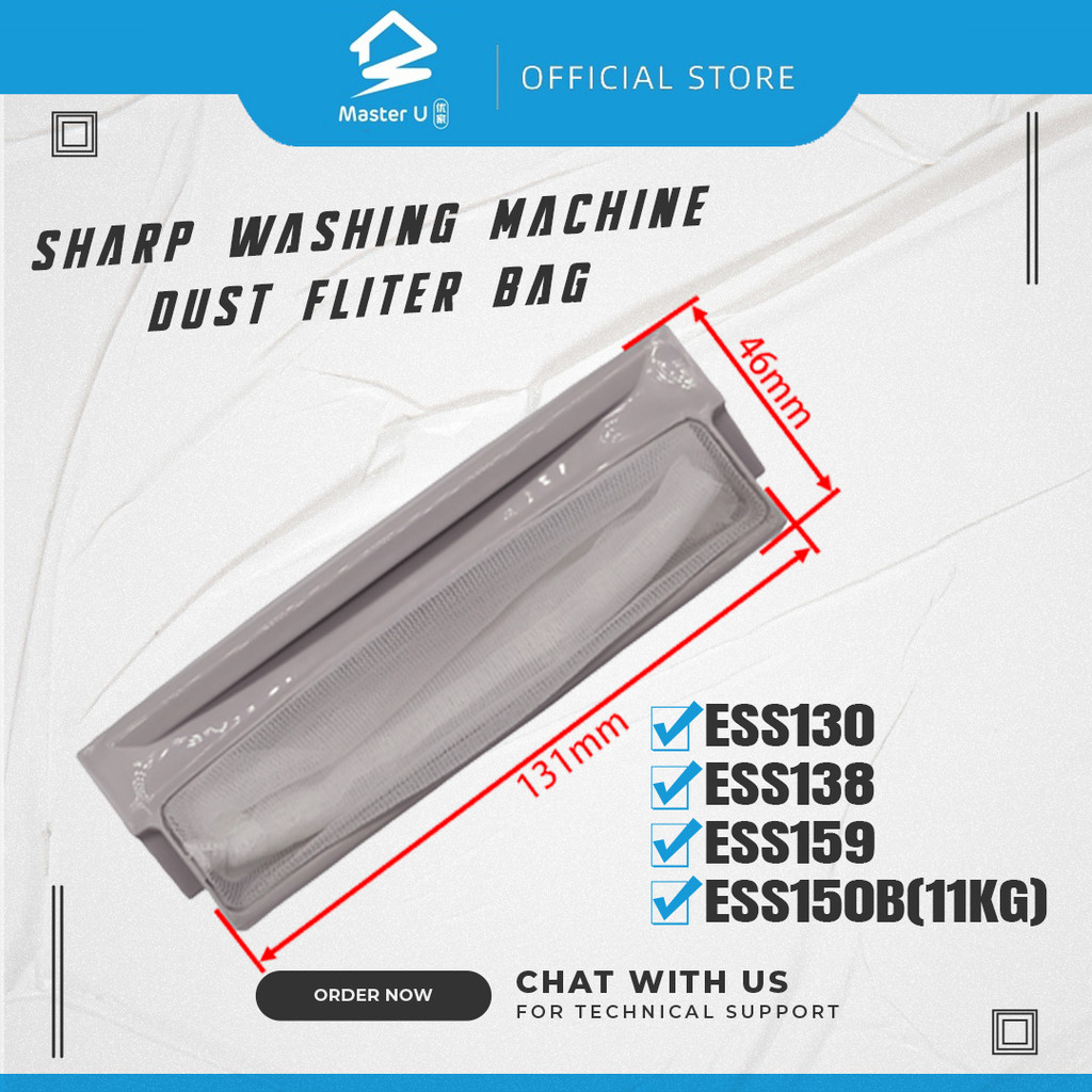 SHARP WASHING MACHINE DUST FILTER BAG PENAPIS MESIN BASUH (FL028)(3200/ ...