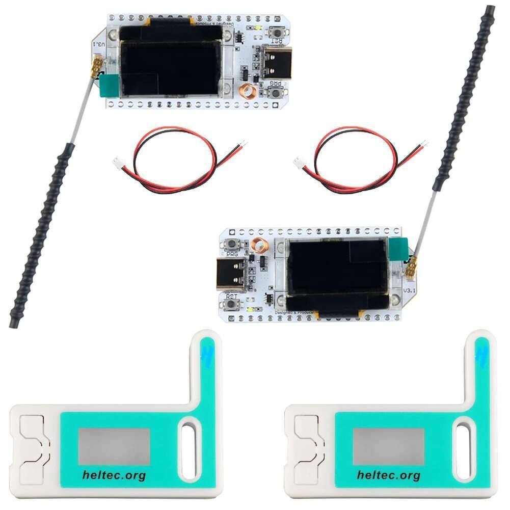 2 Sets LoRa32 V3 915MHZ ESP32-S3 WiFi+BT ESP32 Dev Board SX1262 CP2102 LoRa Kit with Case for ...