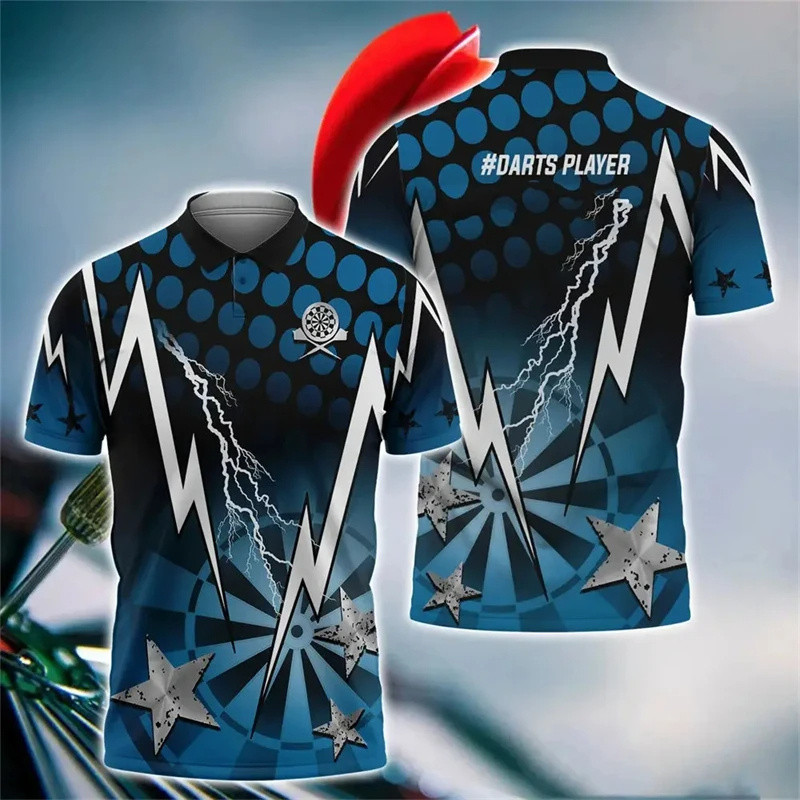 3D Printed Cool Dart Polo Shirt Men Personality Pattern T-Shirts ...