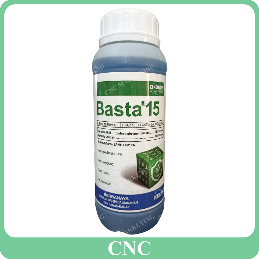 1L Basta 15 Bayer BASF Glufosinate Ammonium 13.5% Racun Rumpai Rumput ...