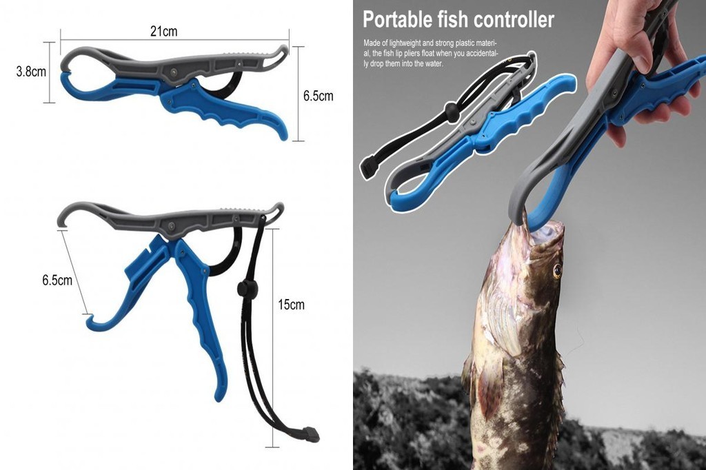 DIO Ergonomic Fish Gripper Handheld Fish Gripper Portable Floating Fish ...