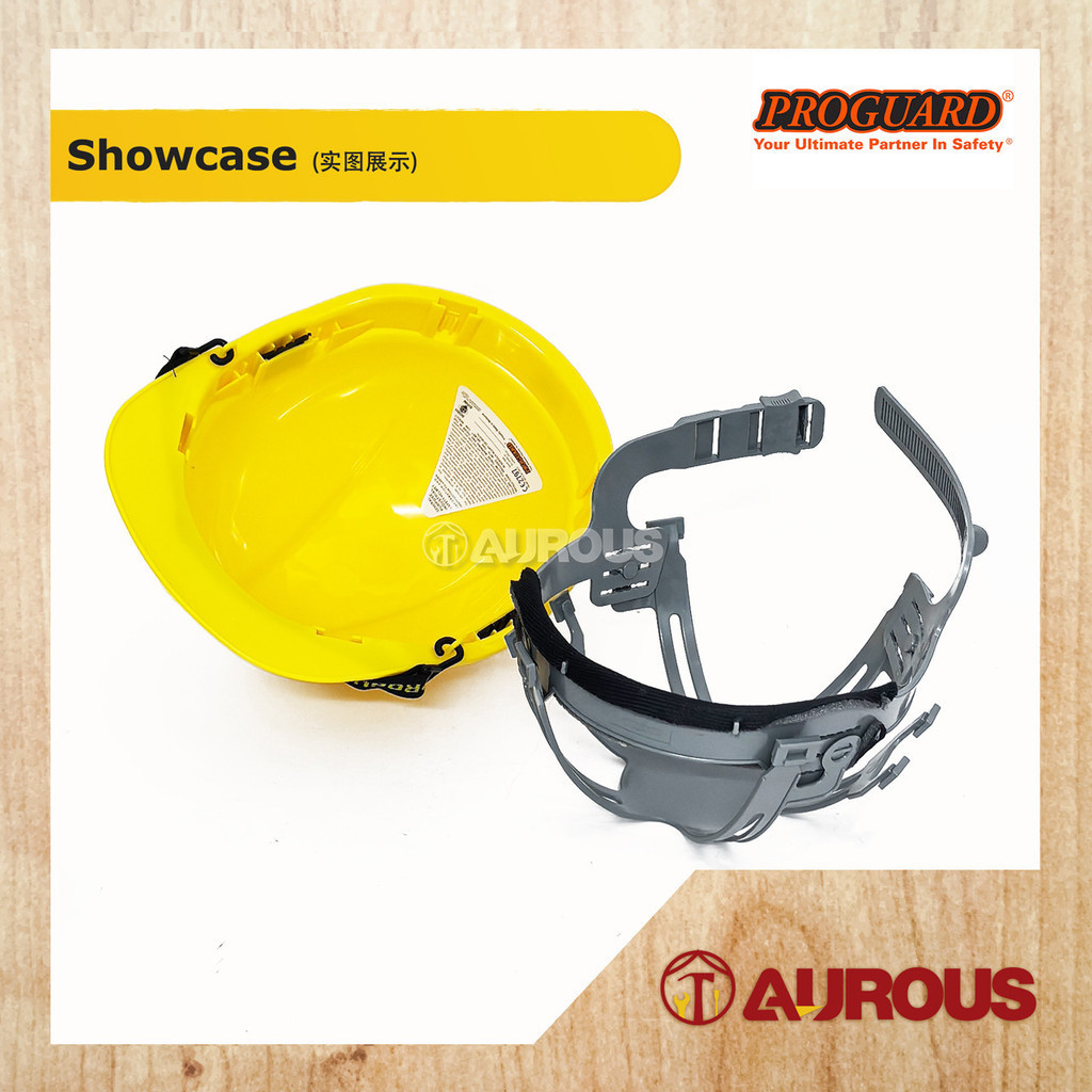 PROGUARD SAFETY HELMET WITH SLIDE LOCK SIRIM (BLUE/YELLOW/RED/GREY ...