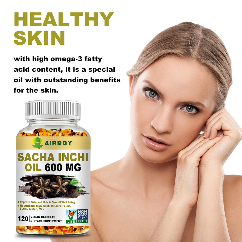 AIRBOY Inca Inchi Oil 600mg, Rich in Omega 3, 6 and 9 and Antioxidants ...