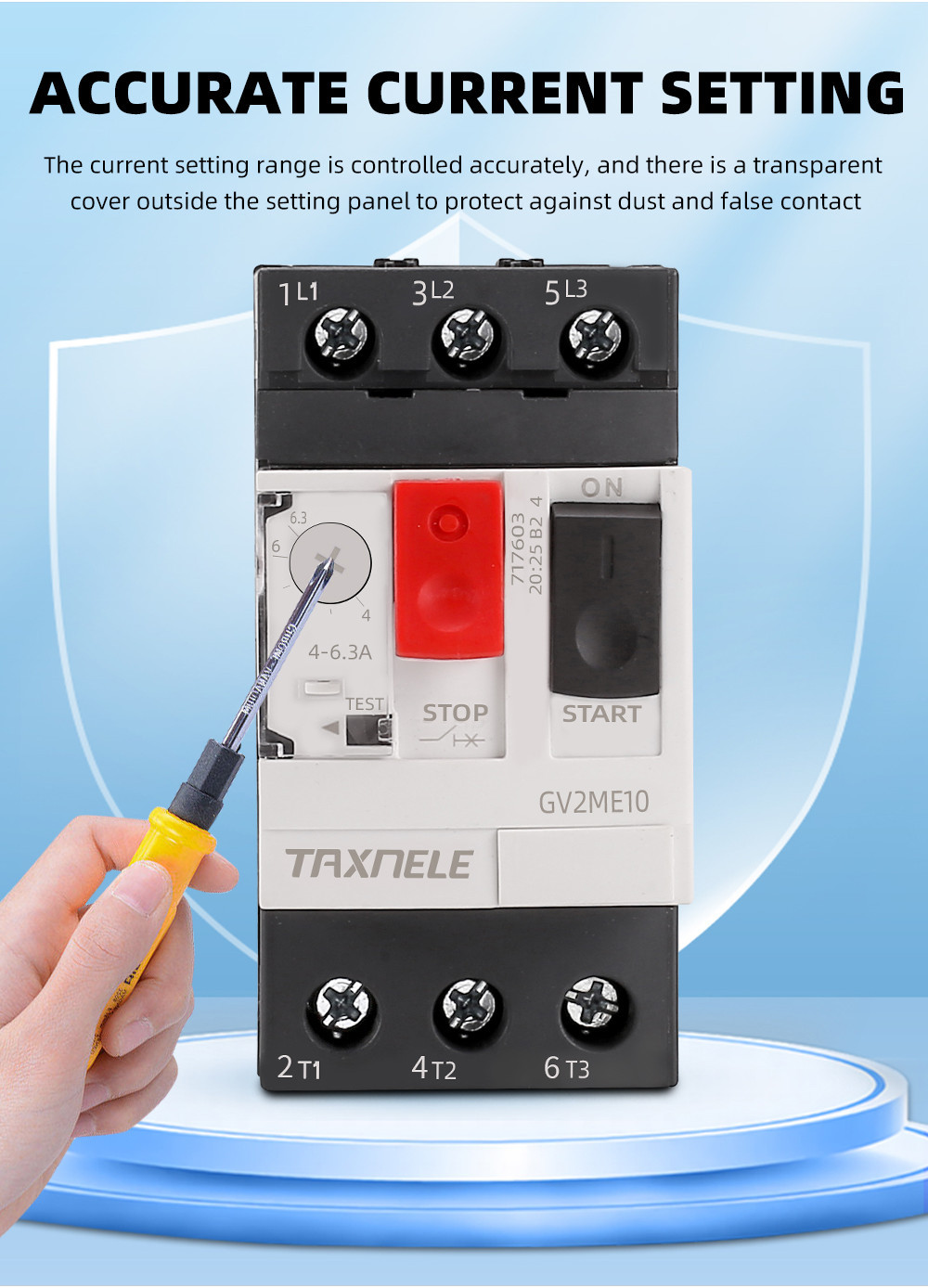 GV2-ME motor starter protector 3P Thermal Magnetic Type motor breaker ...