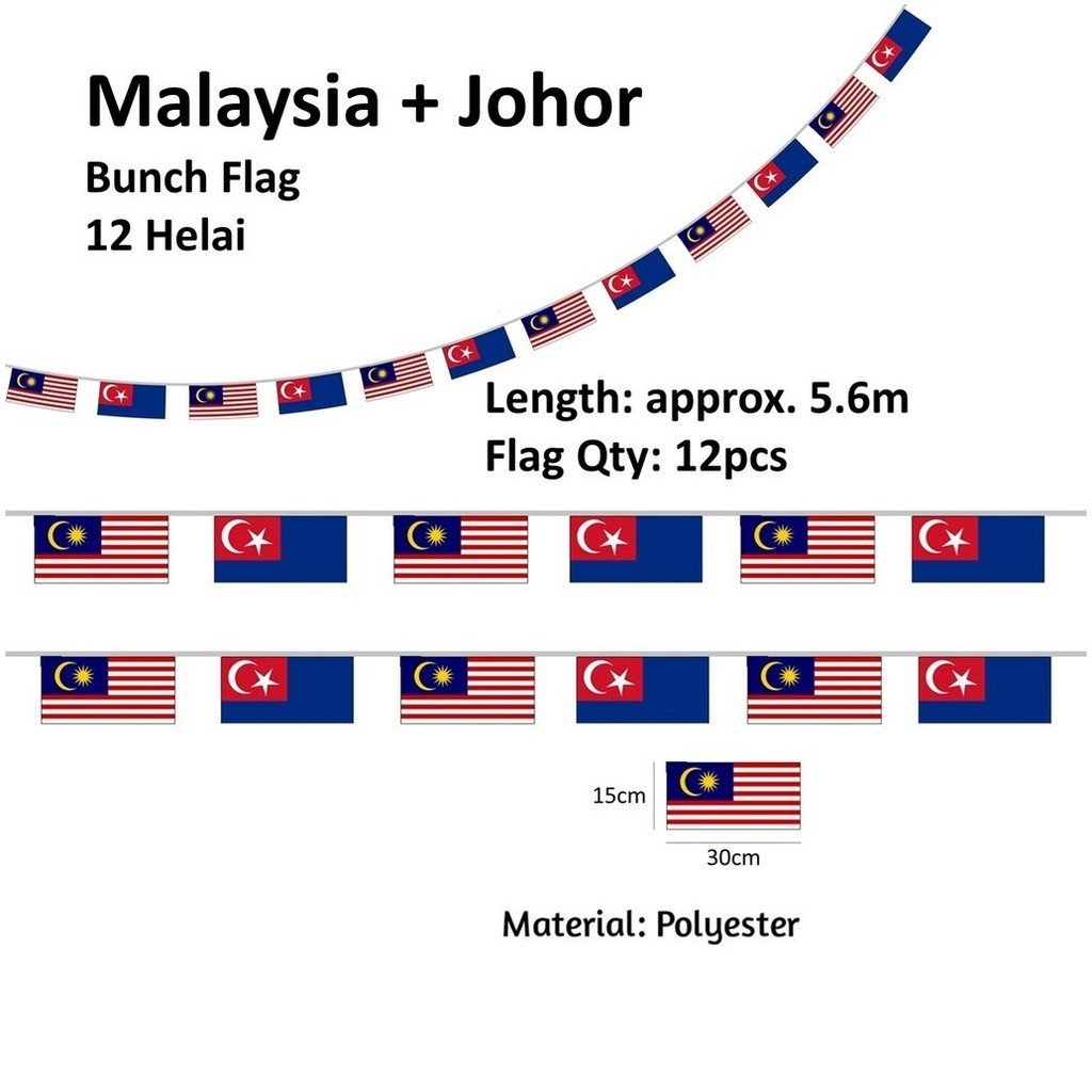 Malaysia Bunch Flag All States Bunch Flag Bendera Kecil Malaysia ...