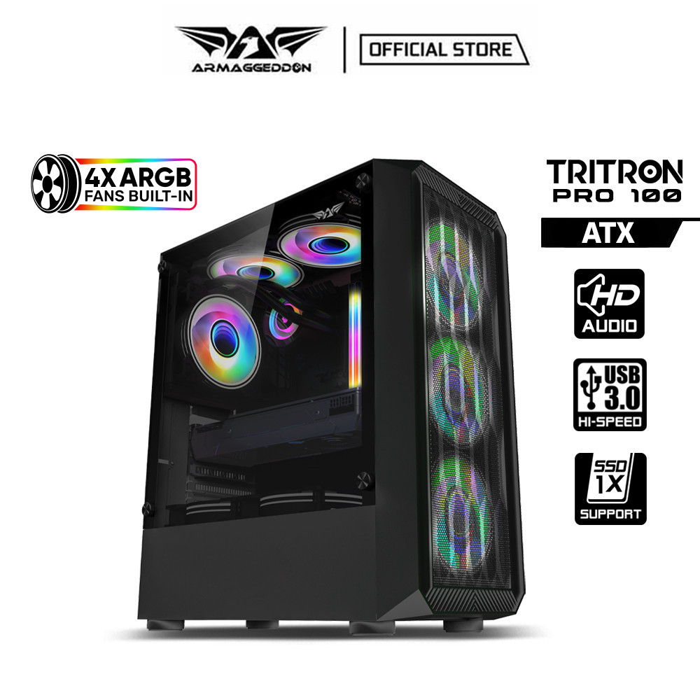 Armaggeddon Tritron PRO 100 / 200 ATX PC Gaming Casing Chassic | Free ...