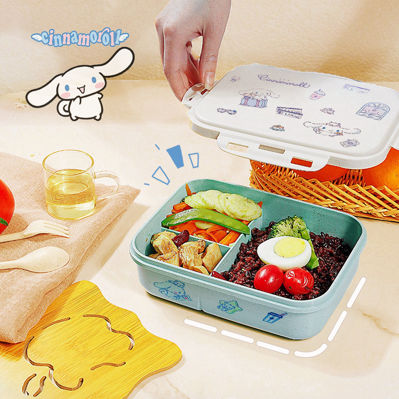Kuromi Lunch Box For Kids Cinnamoroll Melody Sanrio Japanese Plastic ...
