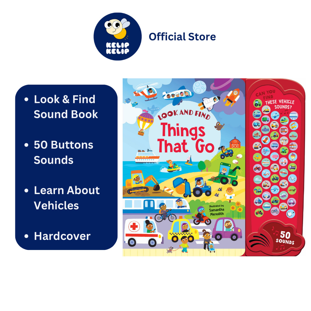 Noisy Things That Go 50 Button Mega Look & Find Sound Book For Kids To ...