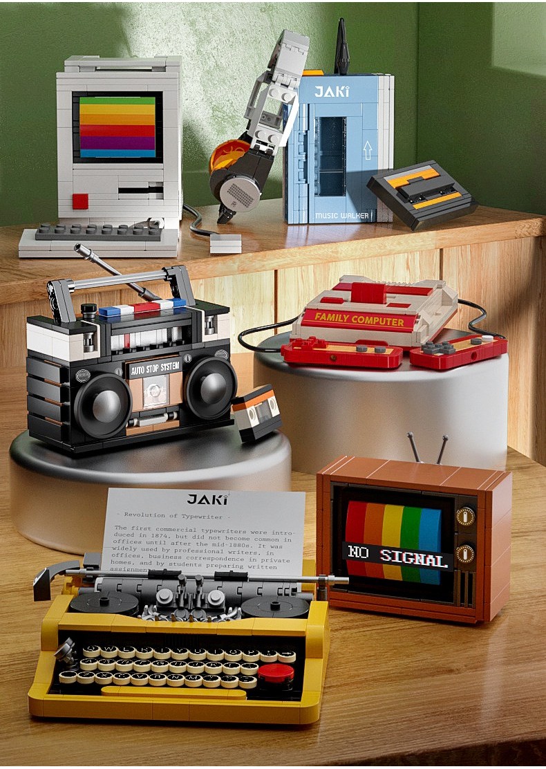 Retro Electrical Appliances TV Typewriter Radio Game Console Computer ...