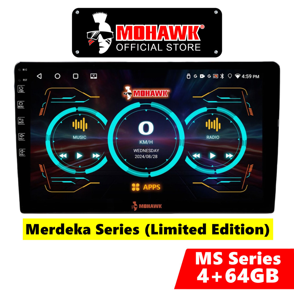 Mohawk Merdeka Series 4+64GB Android Car Android Player AHD IPS Screen ...