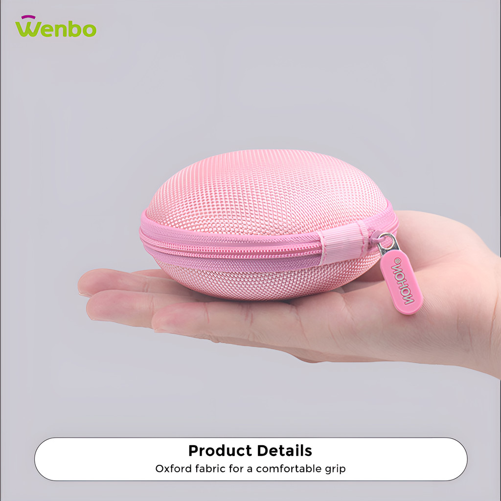 Wenbo Mini Candy Color Cute Round Coin Earphone Organizer Cable Casing Mini Round Pouch Coin ...