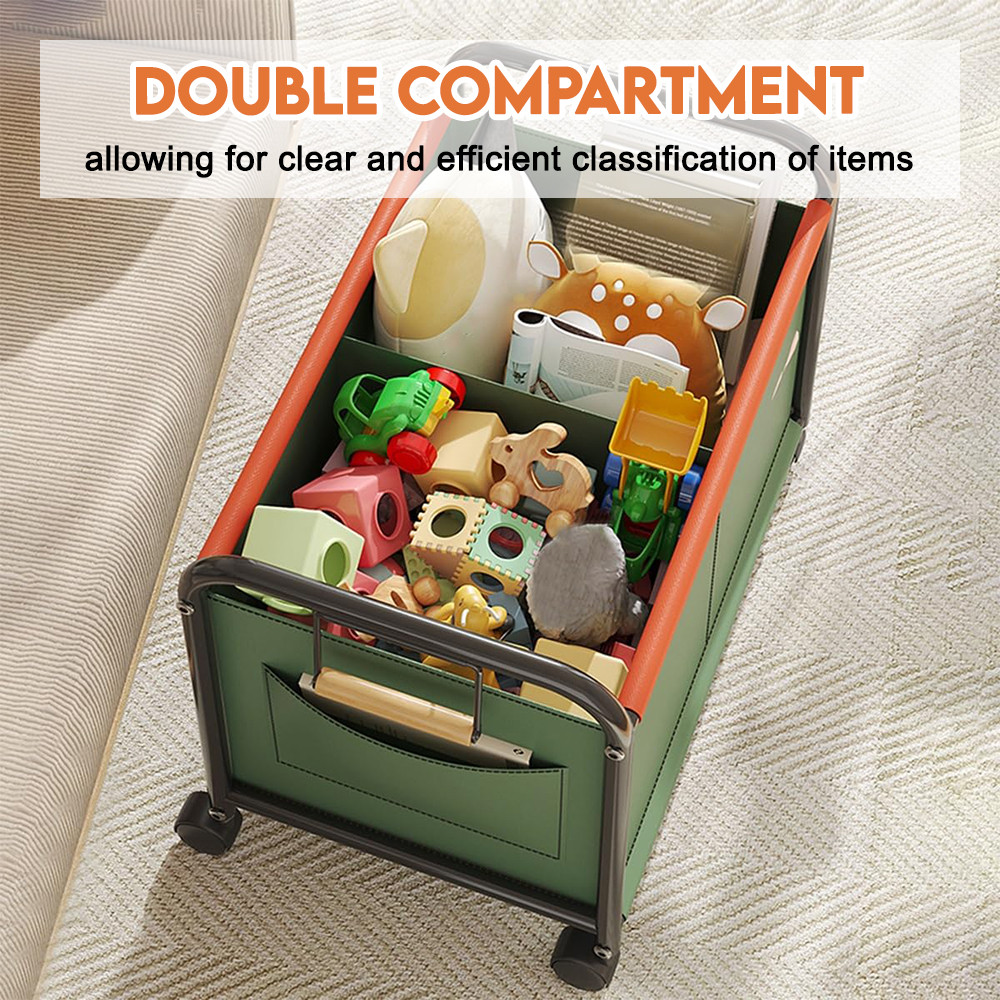 [1PC] Encora Toys Storage Cart Large Capacity Trolley Movable Trolley ...