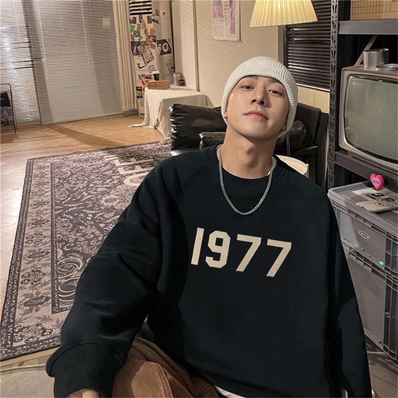 Essentials sweater, round neck, loose fit, American street style, for ...