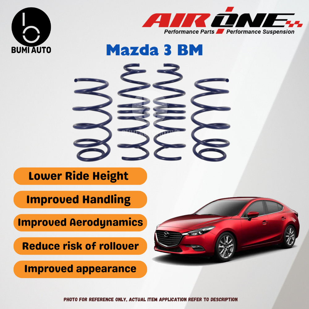 Mazda 3 BM BN Lowered Sport Spring Front (Depan) & Rear (Belakang) 1 ...