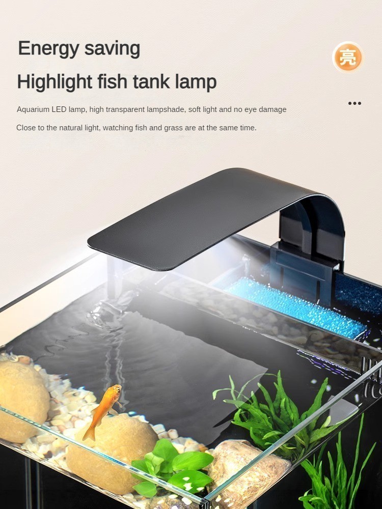 YEE 30*30*27CM Small Fish Tank 7.2L 16L 21L Ecological Desktop Back ...