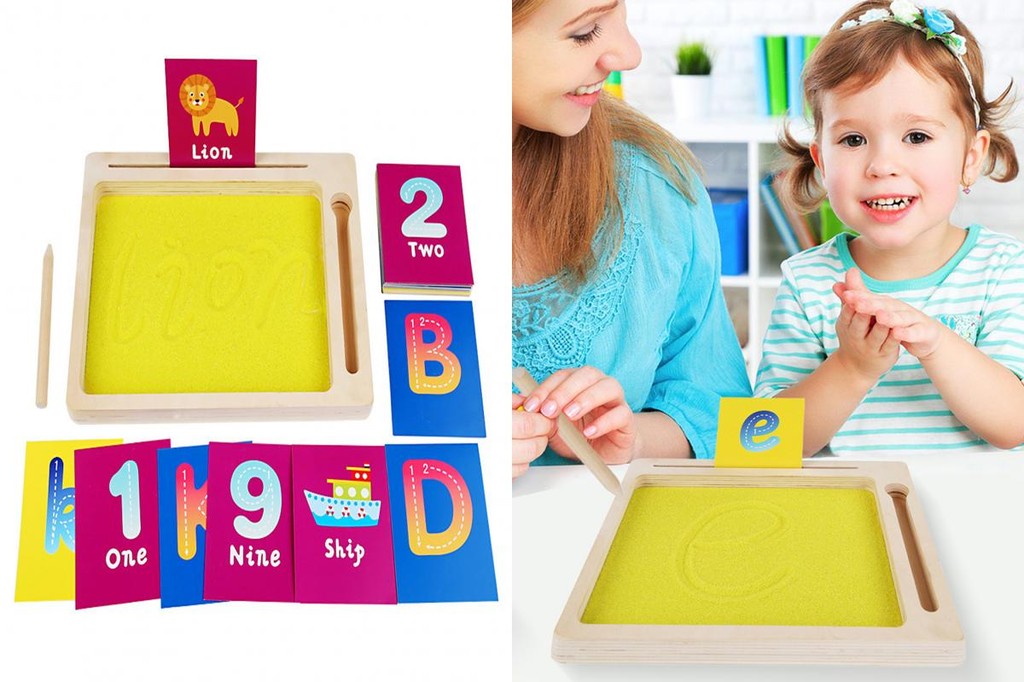 Preschooler Sand Tray Wooden Sand Tray Kids Sand Tray Toy Set with ...