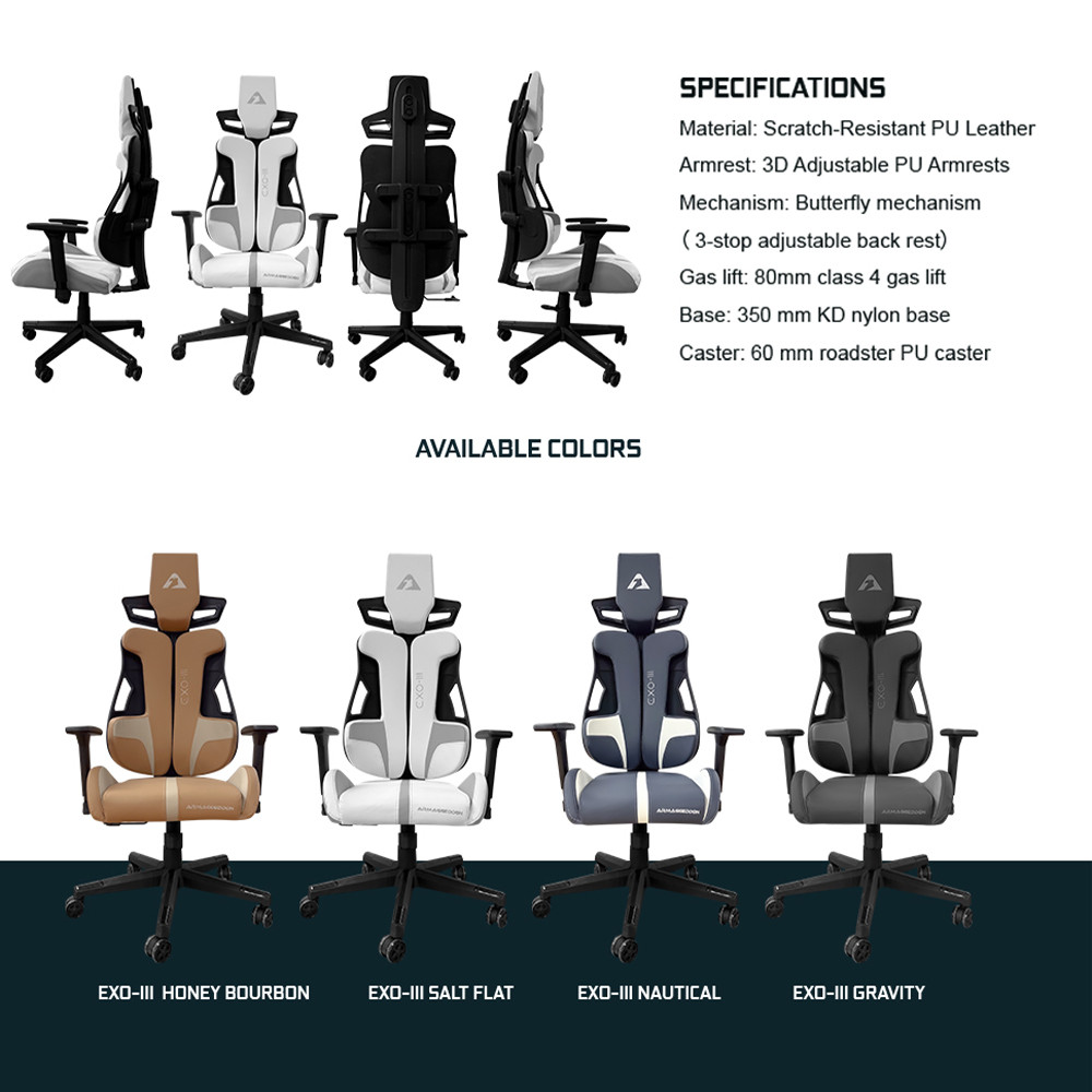 Armaggeddon Exo III Ergonomic Back Support Gaming Chair | Shopee Malaysia