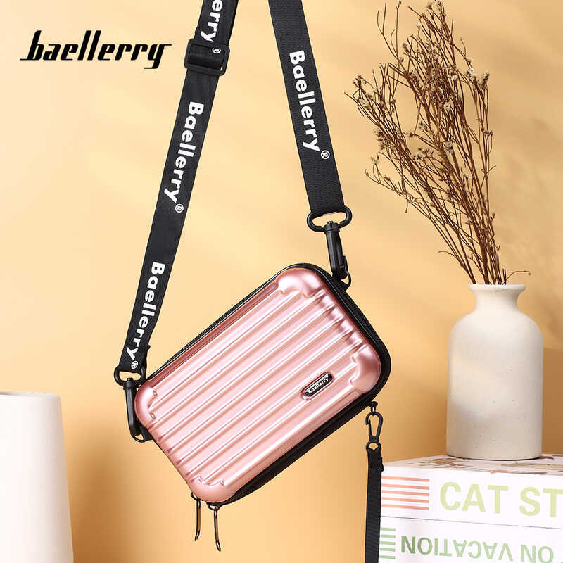 Baellerry Ladies Storage Bag Hard Shell PC Striped Shoulder Messenger ...