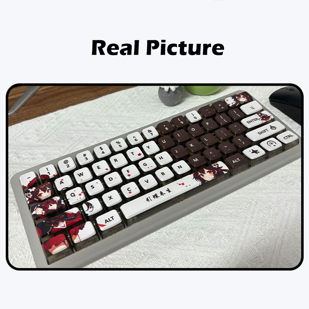 Nahida Pudding Keycap Four-sided Light Transmission SAX Profile PBT Dye ...
